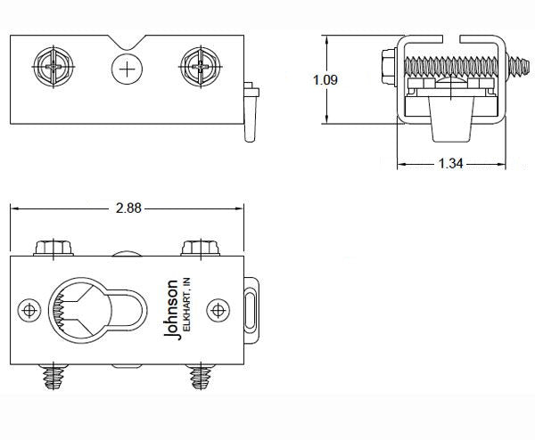 Part 2010- Bifold Top Pivot Lock for 200 Series Track | Hartford ...