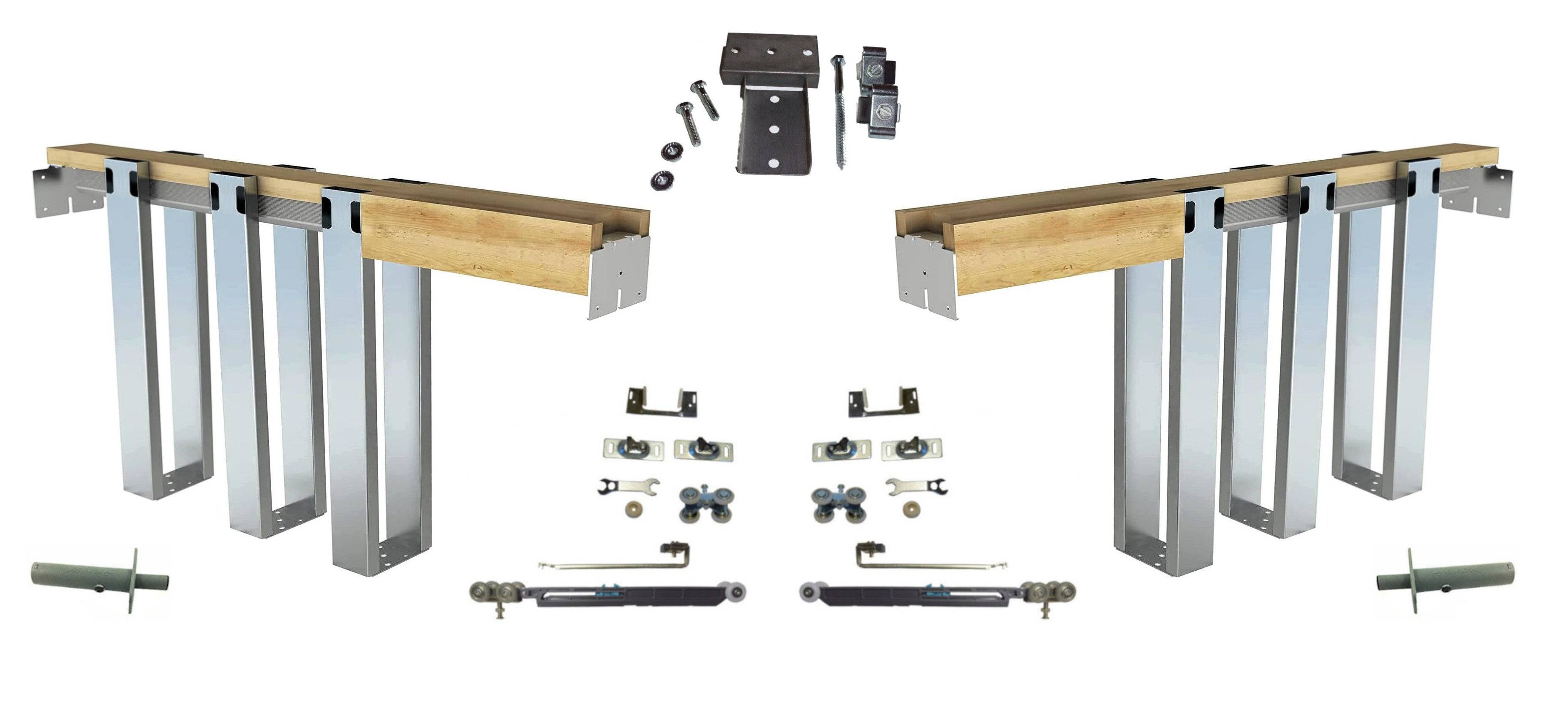 HBP- DOUBLE- 2 x 6 - Pocket Door Frame Kit with Extra Studs with Soft ...