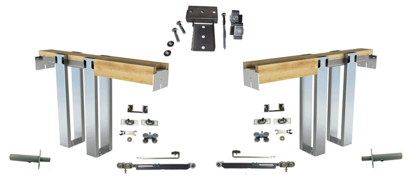 HBP- DOUBLE- 2 x 4 - Pocket Door Frame Kit with Soft Close and EZ ...